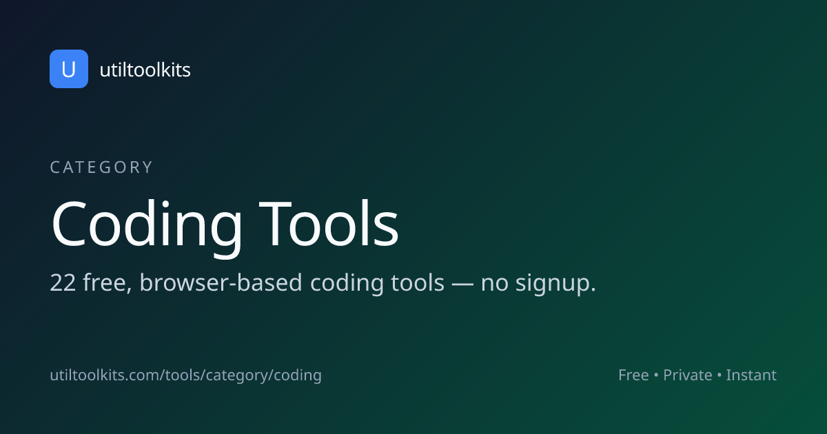 Coding Tools Tools - Free Online Utilities | UtilToolkits